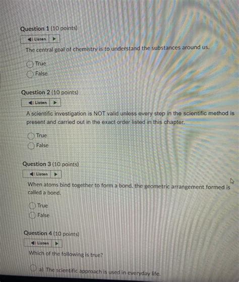 Solved Question 4 10 Points Which Of The Following Is