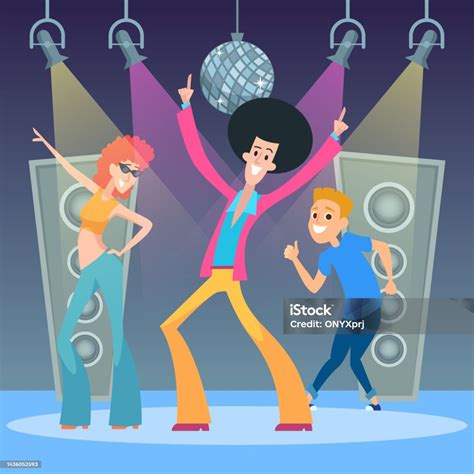 댄스 파티 배경 파티 무대에서 춤을 추는 재미있는 캐릭터 벡터 만화 사람들 귀여운에 대한 스톡 벡터 아트 및 기타 이미지 귀여운 긍정적인 감정 표현 남성 Istock