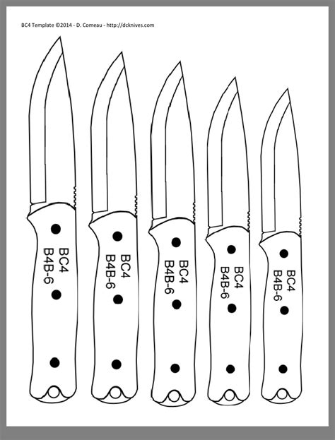 Free Printable Knife Templates
