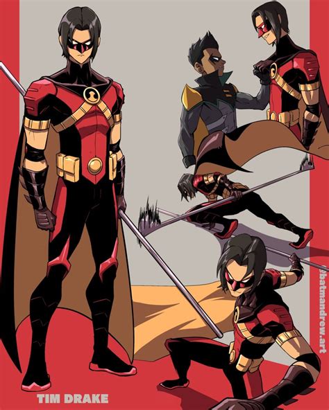 Batm Andrew Damian Wayne Red Robin Robin Dc Tim Drake Batman