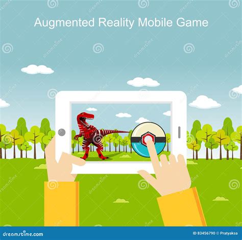 Augmented Reality Mobile Game Application Editorial Image
