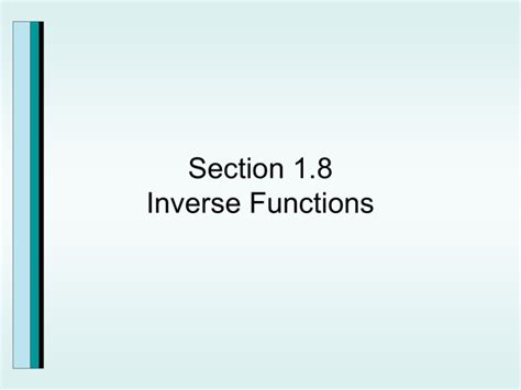 Section Inverse Functions