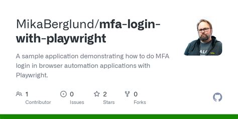 Github Mikaberglundmfa Login With Playwright A Sample Application Demonstrating How To Do