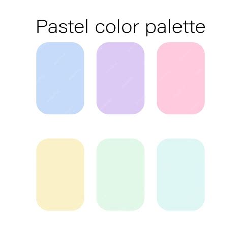 파스텔 색상 팔레트 견본 가이드 장식 구성표 벡터 프리미엄 벡터