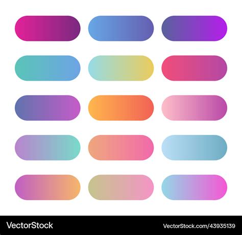 Set Of Gradients Modern Combinations Royalty Free Vector