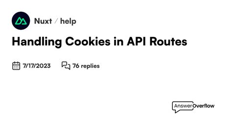 Handling Cookies In Api Routes Nuxt