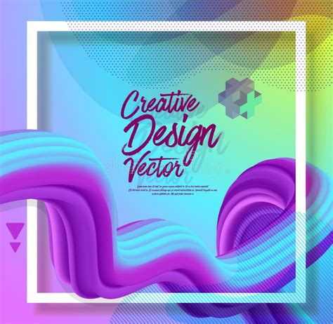 Creative 3d Flow Poster Design Abstract Background Stock Vector Illustration Of Flow Gradient