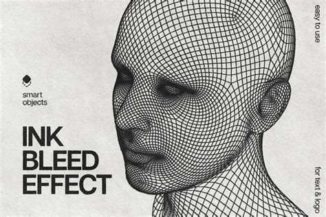 ink bleed text and logo effect