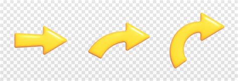 격리 된 투명 한 배경에 벡터 광택 화살표입니다 노란색 광택 화살표 Png Png 포인터 프리미엄 벡터