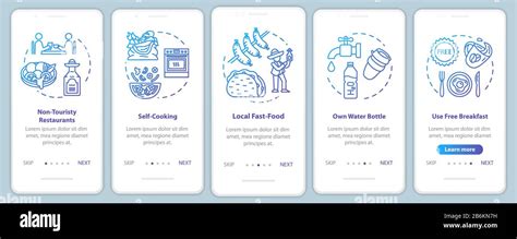 Food Onboarding Mobile App Page Screen With Concepts Self Catering Supermarkets Budget