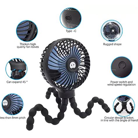 Octopi 3 Speed Portable Multi Position Fan 2022 Upgraded Version Aq