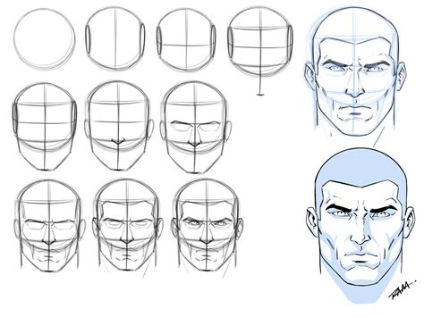 How To Draw A Face Male Face Drawing Step By Step How To Draw A Mans