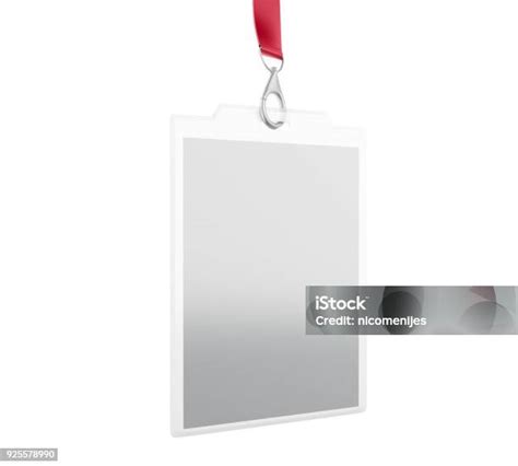3d 흰색 빈 플라스틱 Id 배지 끈 0명에 대한 스톡 사진 및 기타 이미지 0명 가는 끈 개념 Istock