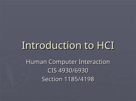 Human Computer Interaction Hci Pptx Computing Technology And Computing