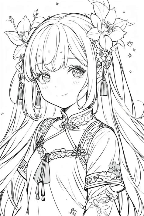 线稿分享｜图色素材｜假期不出门就练涂色吧 2 Ai画的喵 来自小红书网页版 花瓣网