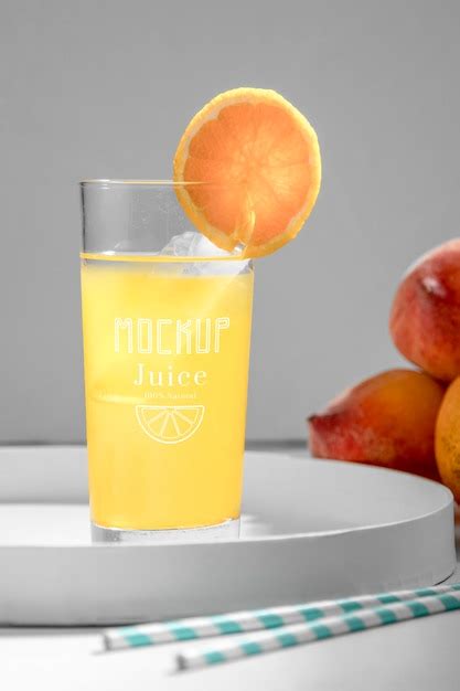 Premium Psd Delicious Detox Juice Concept Mock Up