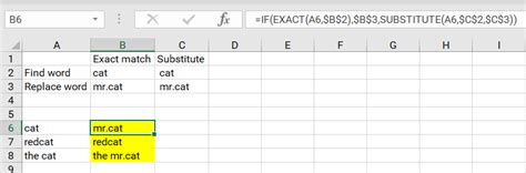 Excel How To Find And Replace Exact Match Text But Not Match Entire Cell Contents Stack Overflow