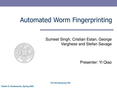 Ppt Automated Worm Fingerprinting Powerpoint Presentation Free Download Id4920150