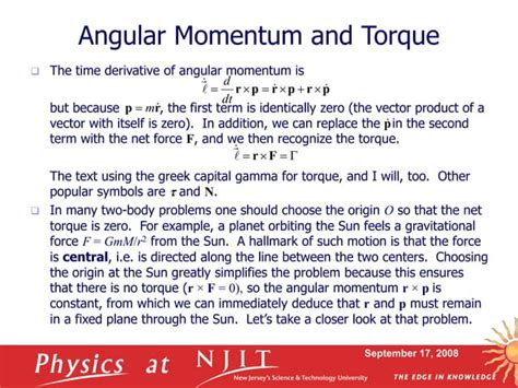 Physics430lecture06 Center Of Mass Angular Momentum Ppt