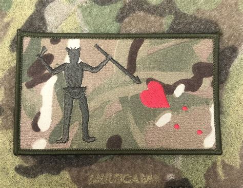 Blackbeard Pirate Flag Patch Mtp Hook Sticky Backed Badge Etsy