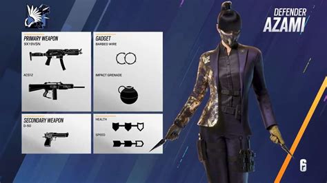 Rainbow Six Azami Guide Loadouts Tips And Tricks For Demon Veil Defender Dexerto