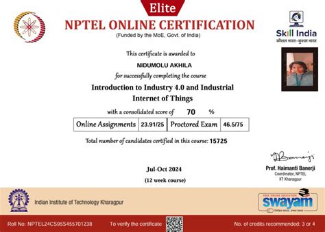 Akhila Nidumolu On Linkedin Industry40 Llot Nptel