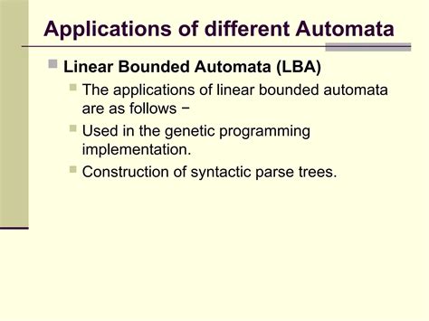 Formal Language And Applications Of Automata Theory Ppt Programming Languages Computing