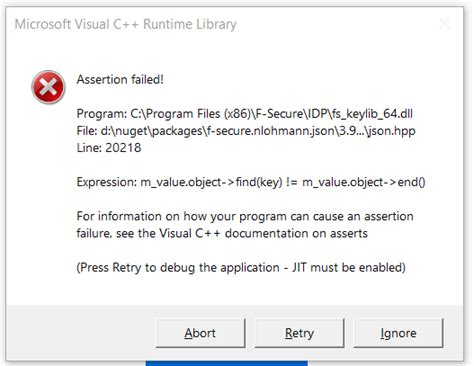 C Assertion Virhe Protection Id F Secure Community