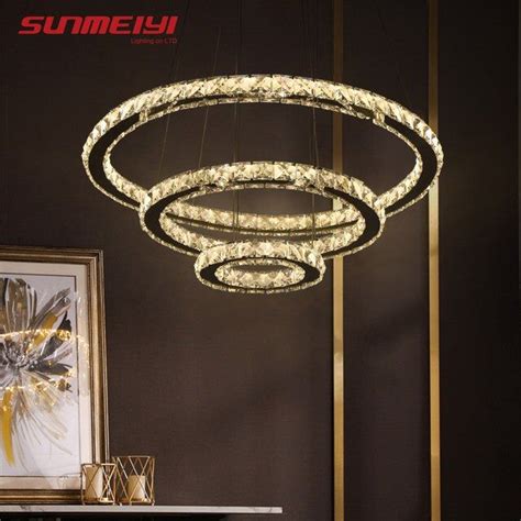 Modern Led Kristal Avize ışıkları Lamba Oturma Odası Için Kristal Parlaklık Avizele… Led