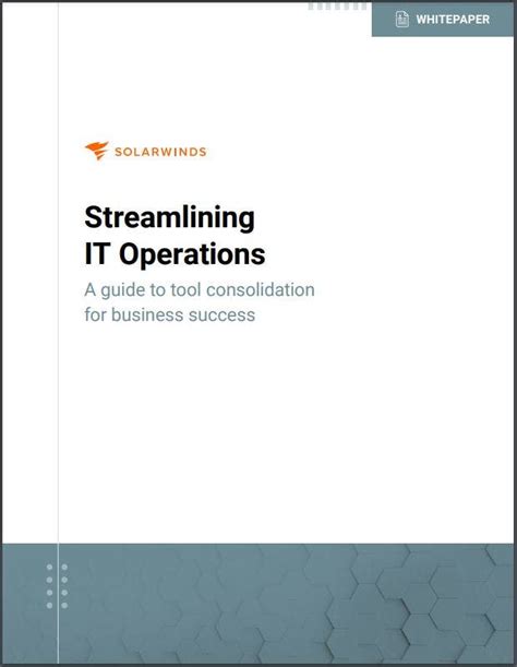 Streamlining It Operations Whitepaper Solarwinds