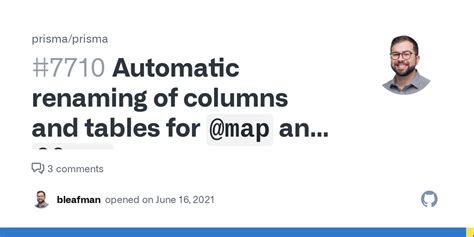 Automatic Renaming Of Columns And Tables For `map` And `map` · Issue
