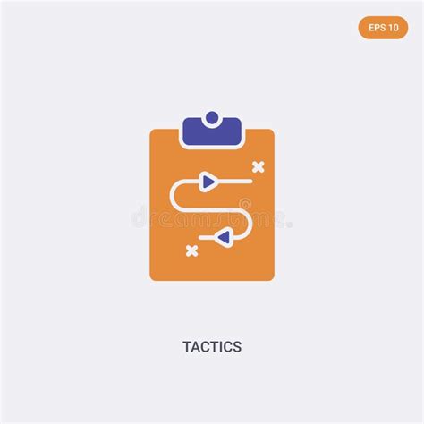 2 Color Tactics Concept Vector Icon Isolated Two Color Tactics Vector Sign Symbol Designed With