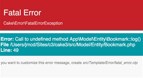 How To Use Log In Modelentitybookmarkphp Cakephp 3 Toggen