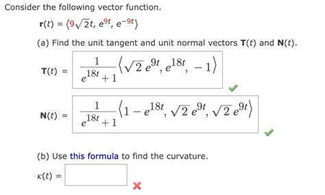 Consider The Following Vector Function Rt 9 2 T