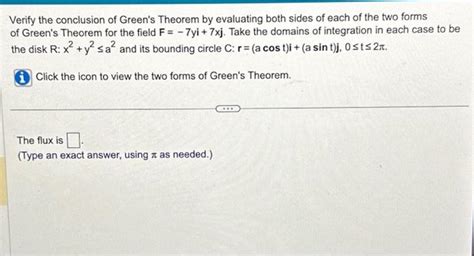 Solved Verify The Conclusion Of Greens Theorem By Ev