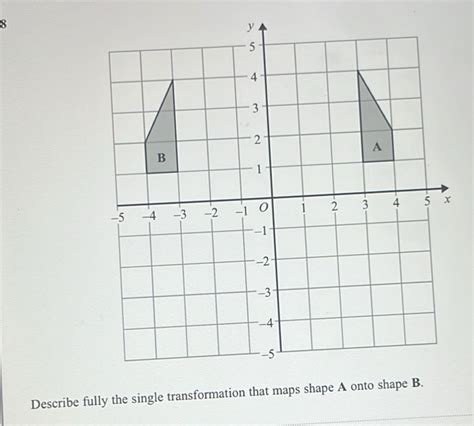 Solved 8 Describe Fully The Single Transformation That Maps Shape A Ont [math]