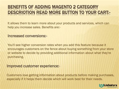 Ppt Add Magento 2 Read More Button To Cart And See The Benefits Powerpoint Presentation Id