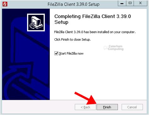 How To Install The Ftp Client Filezilla On Windows Knowledgebase Caterham Computing
