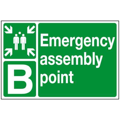 Emergency Assembly Point B Landscape Sign Ref Sc407 B Safety