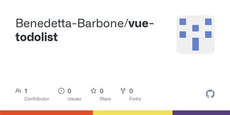 GitHub Benedetta Barbone Vue Todolist
