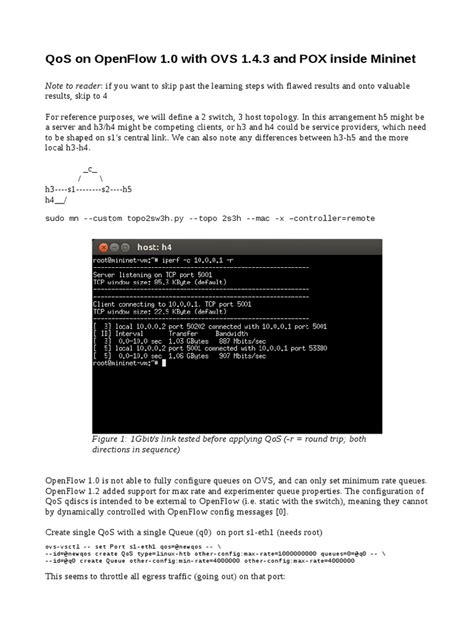 Qos On Openflow 10 With Ovs 143 And Pox Inside Mininet Pdf Quality Of Service