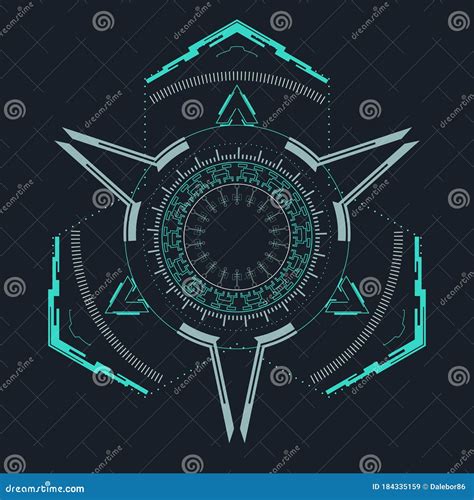 Futuristic Element For The Hud Interface Stock Vector Illustration Of Template Panel 184335159