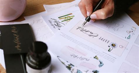 Beginners Modern Calligraphy Cedar Farm Arts Craft Shopping Lancashire