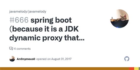spring boot because it is a jdk dynamic proxy that implements · issue