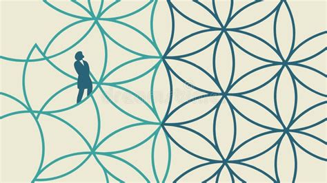 geometric hexagonal interlocking pattern vector design generative ai stock vector