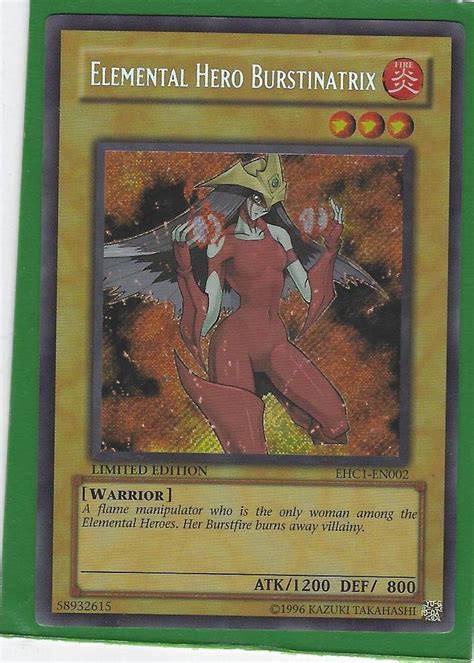 Yu Gi Oh Elemental Hero Collection Elemental Hero Burstinatrix Secret