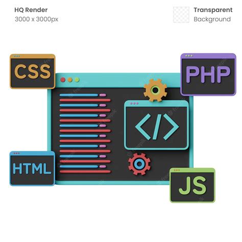 Premium Psd Web Development 3d Illustration