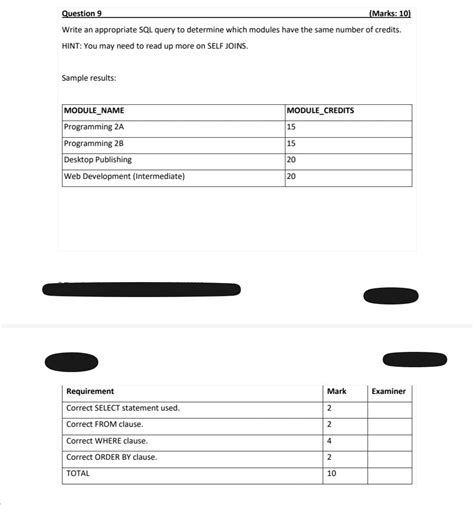 Solved Write An Appropriate Sql Query To Determine Which