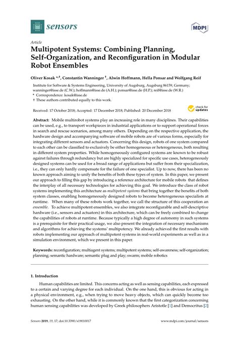 Pdf Multipotent Systems Combining Planning Self Organization And
