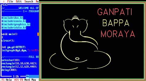 Ganesh G Drawing Using C Programming Ganesh Chaturthi Program In C